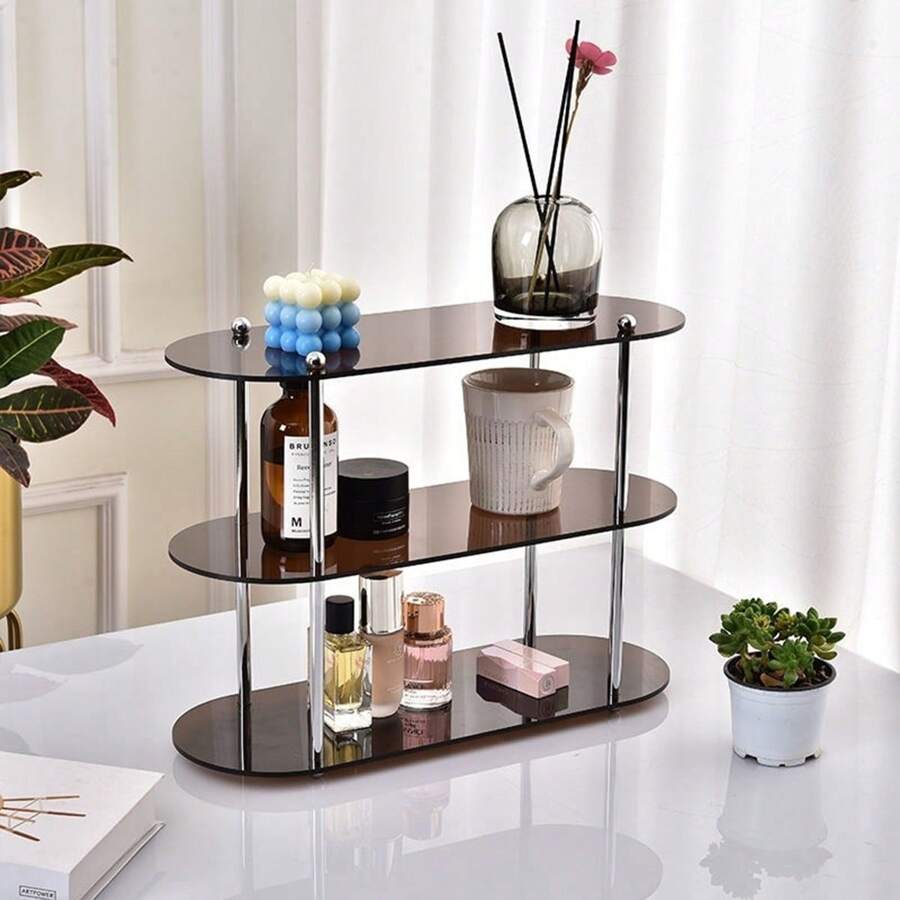 3-Tier Acrylic Display Shelf: Modern Minimalist Desktop Organizer With ...