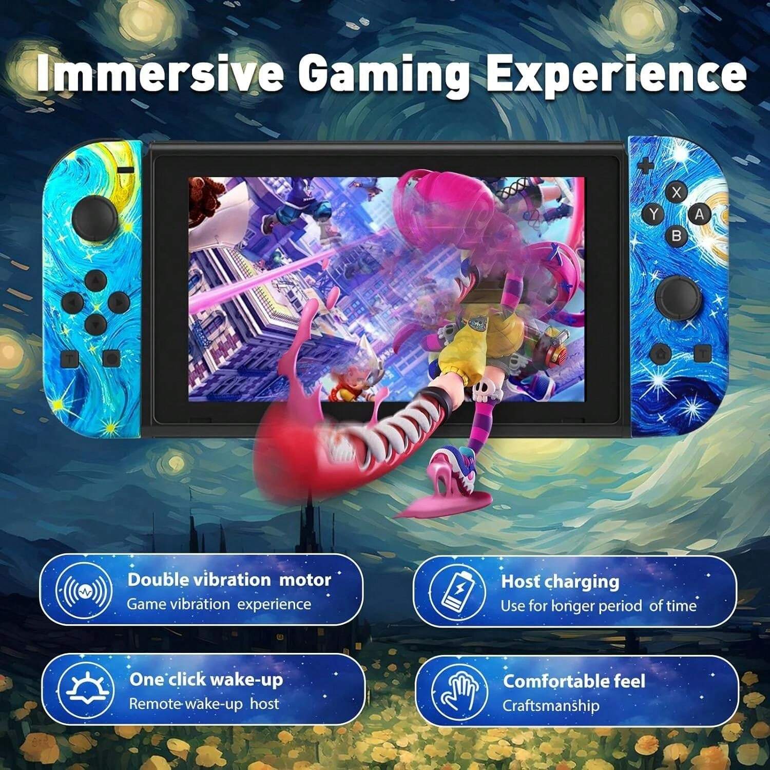 Joystick compatible con el control de juego Switch con luz RGB Joy-Con para el controlador NS ...