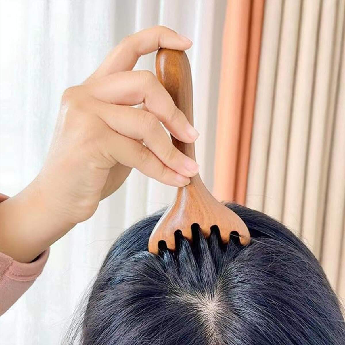 1pc Sandalwood Massage Comb, Used For Head Massage, For Relaxing The ...