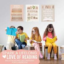 6 Boho Reading Posters For Classroom Reading Corner - Reading Corner ...