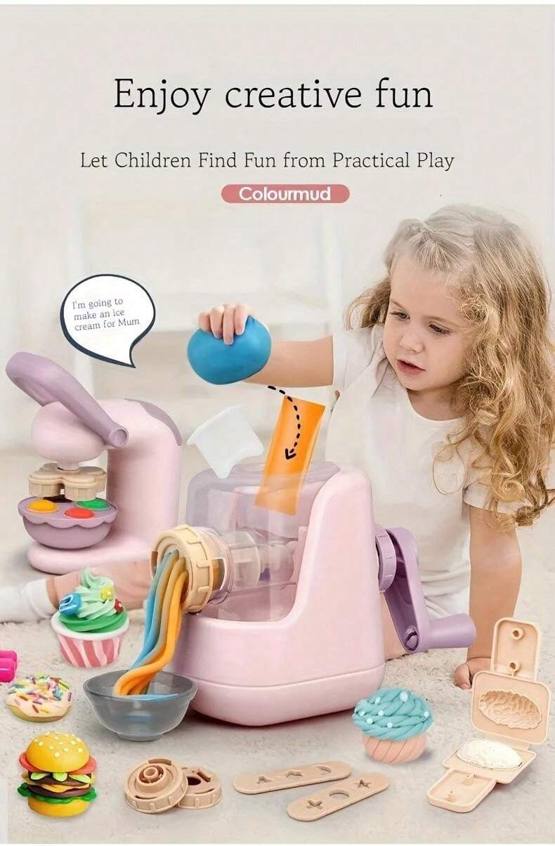 Ensemble de jouets de cuisine de jeu de rôle, machine à faire les ...