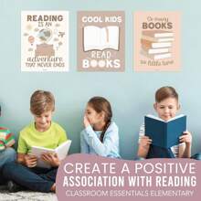 6 Boho Reading Posters For Classroom Reading Corner - Reading Corner ...