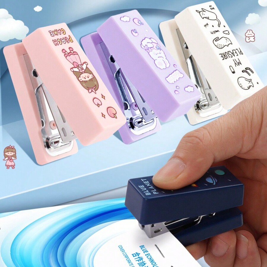 Mini Stapler. Small For Household Use. Cartoon For Kids. Cute Set For ...