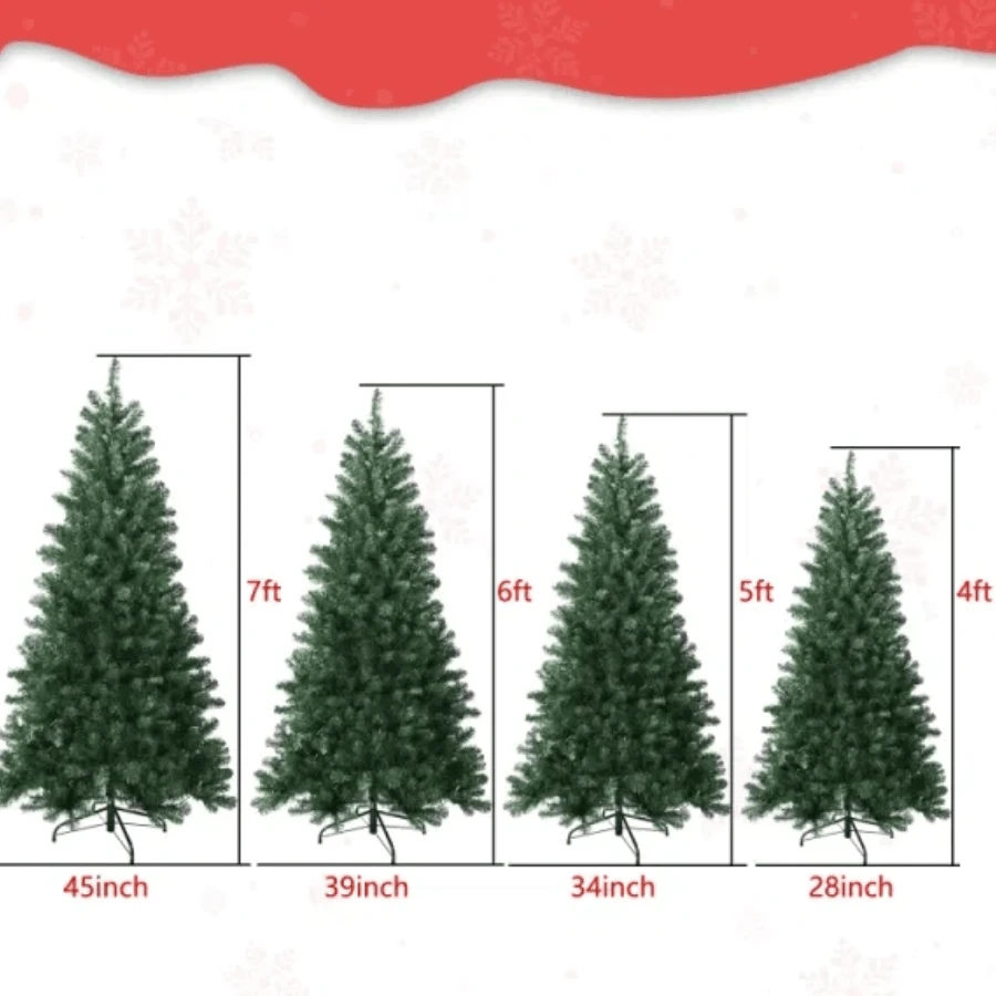 6ft PVC Hinged Green Tree Fireproof Artificial Christmas Tree | SHEIN USA