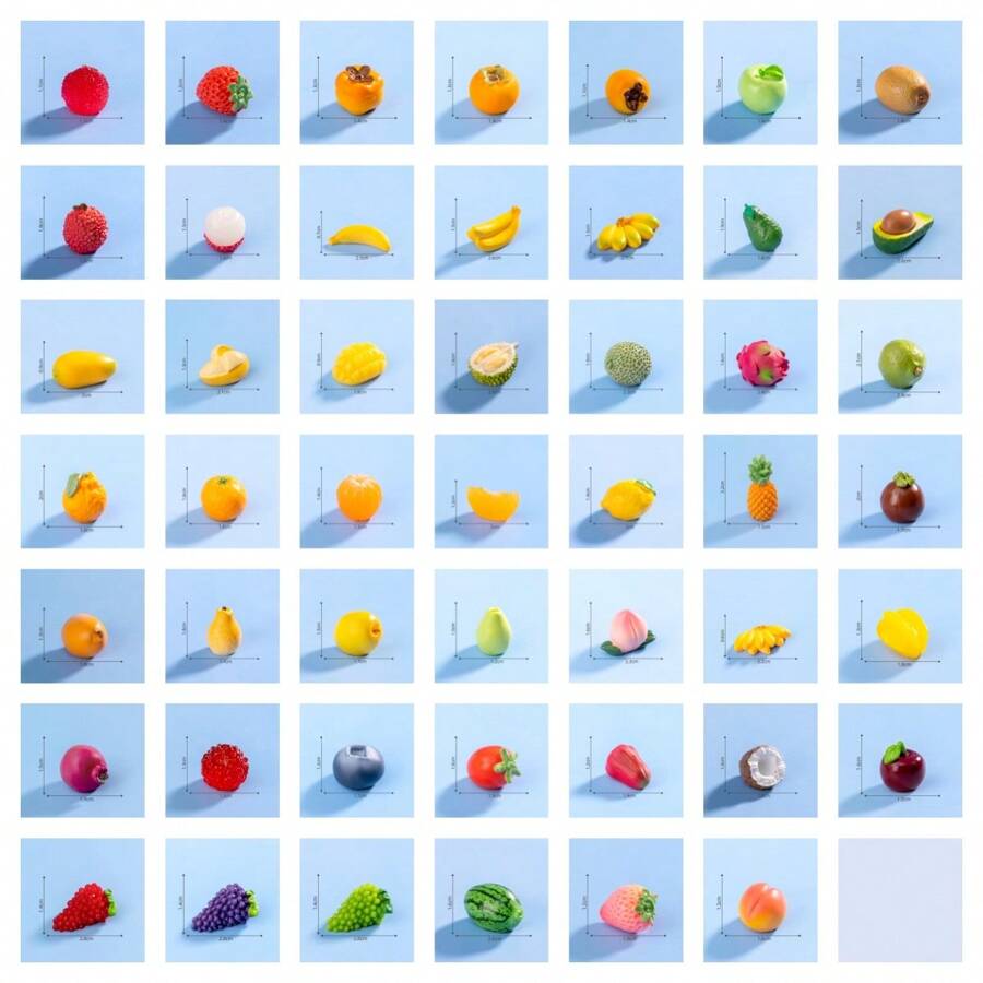 Miniature Fruit Figurine Collection - Tiny And Realistic Fruit Models ...