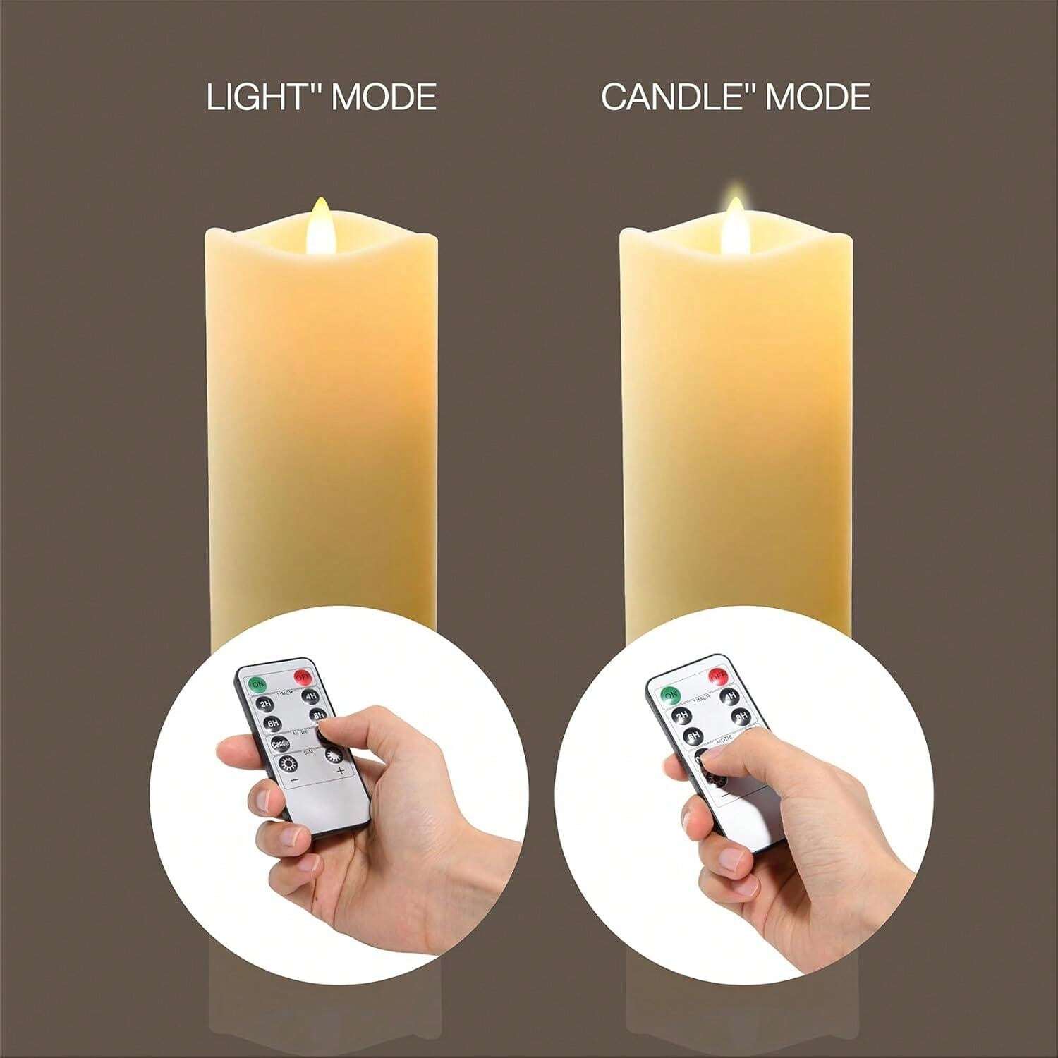 Hausware Set Of 12 Waterproof Outdoor Flameless Candles, Battery ...