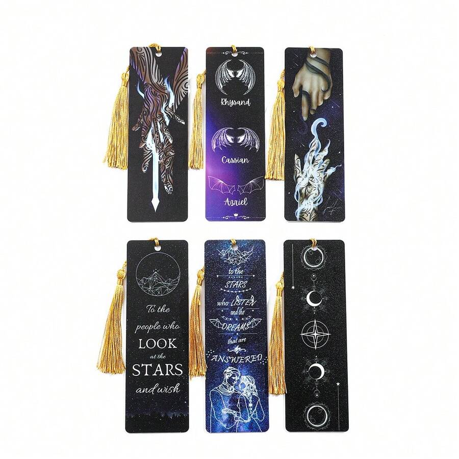 6 Styles Of Starry Mountains Bookmarks Episodic Story Acrylic Bookmarks ...