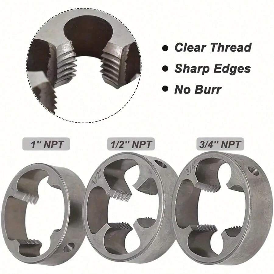 6-Piece PVC Threader Tool Kit, Plastic Pipe Round Mold Set With 3 Molds ...