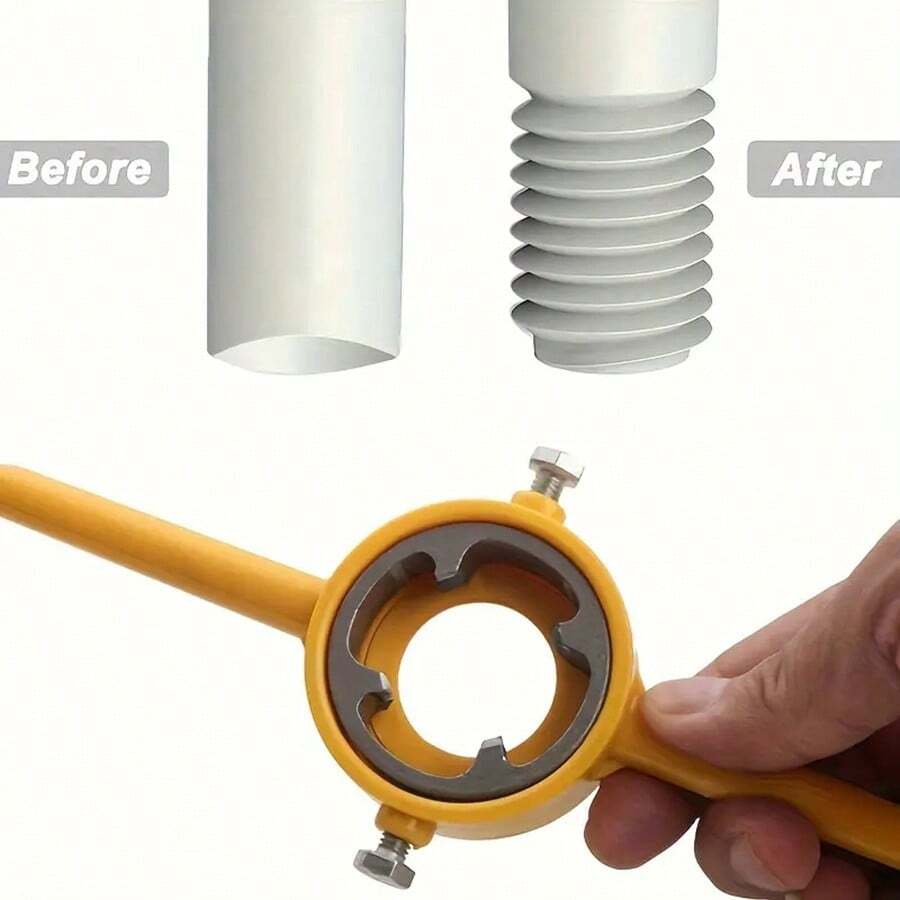 6-Piece PVC Threader Tool Kit, Plastic Pipe Round Mold Set With 3 Molds ...