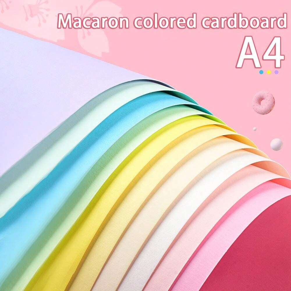 20 feuilles de papier cartonné aux couleurs de macaron, 10 couleurs ...