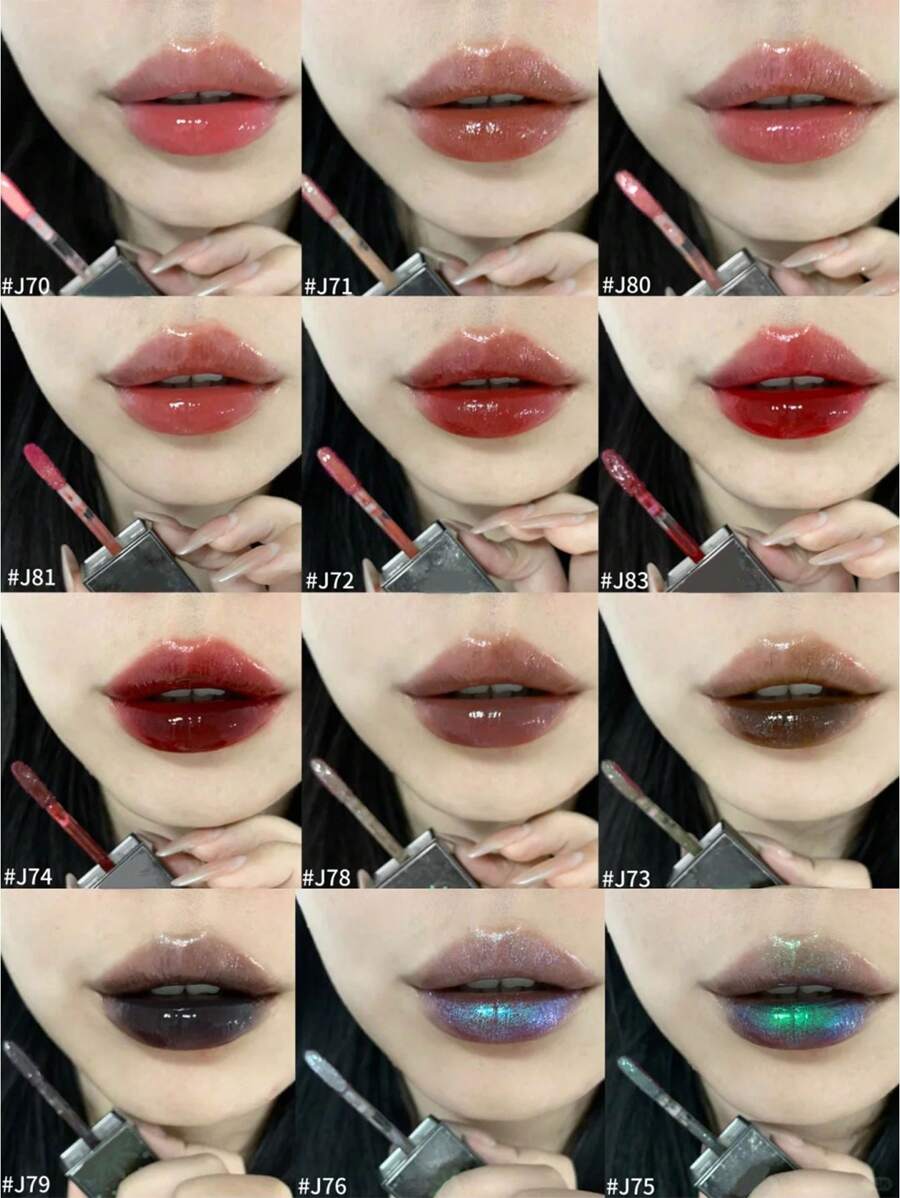 GIRLCULT ลิปกลอสเงาสูงมหัศจรรย์ ลิปกลอสเหลวเปลี่ยนสี J72 Pillow Talk, ลิปกลอสประกายเพชรผสมน้ำมัน ...