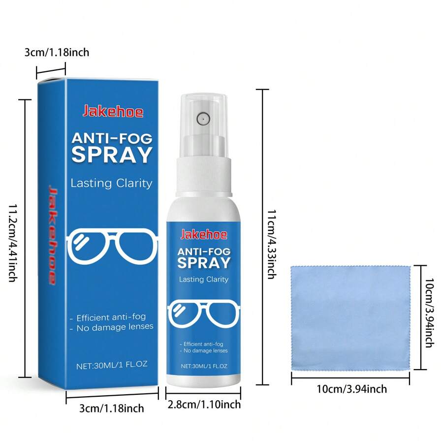 100ml Anti-Fog Cleaning Spray For Glasses, Keeps Lenses Clear And ...