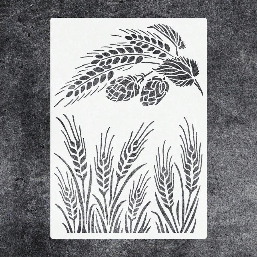 Wheat Stencil 11.7x8.3 Inch Wheat Stalk Stencil Plastic Wheat Painting ...