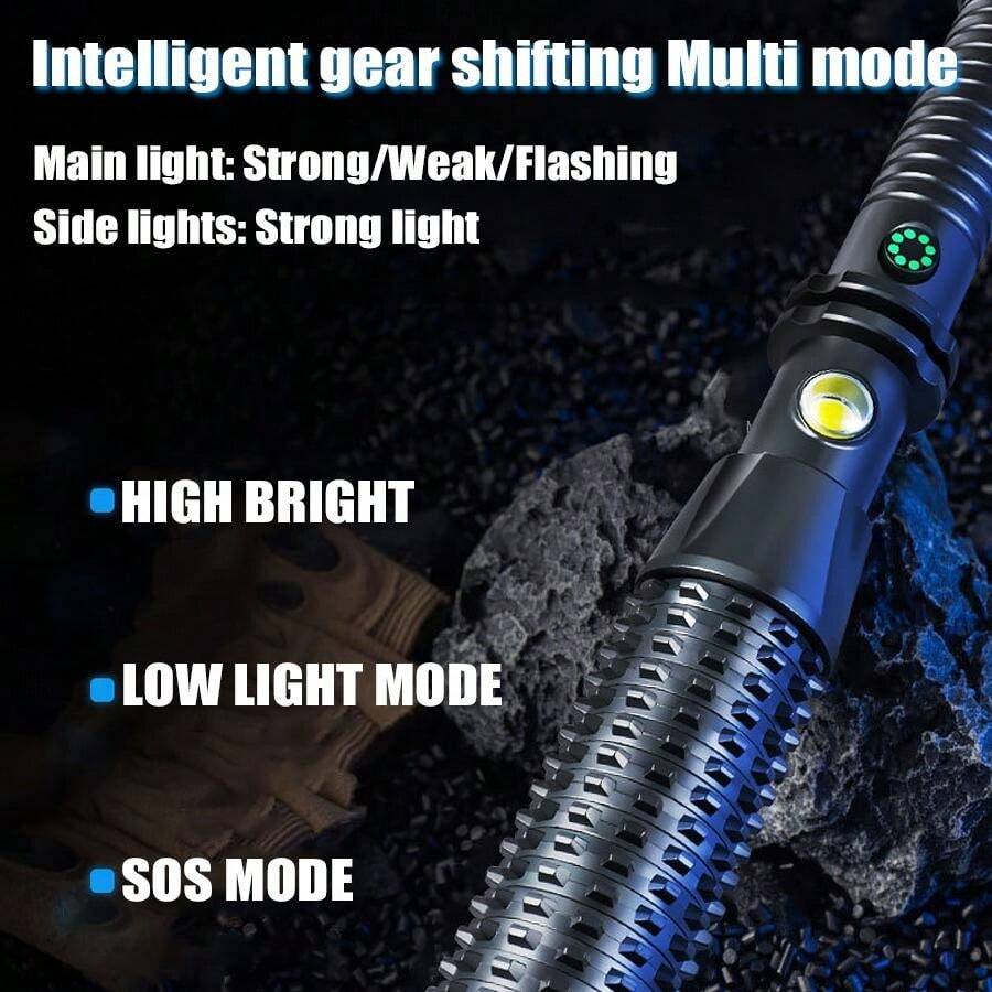 HEE RAK 1pc Multifunctional Outdoor Self-Defense Flashlight Wolf Tooth ...