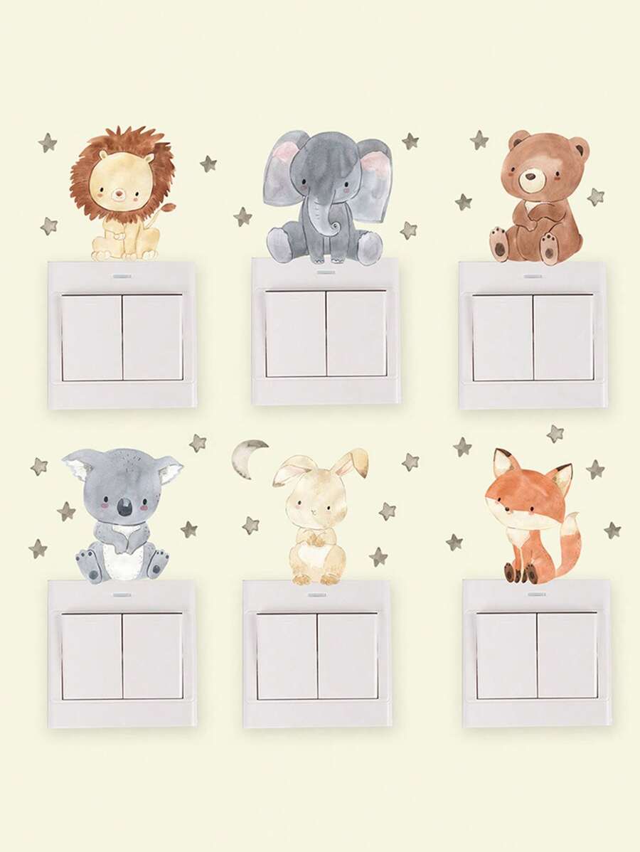 6 Pieces Of Self-Adhesive Wall Stickers For Decorating Switches And ...
