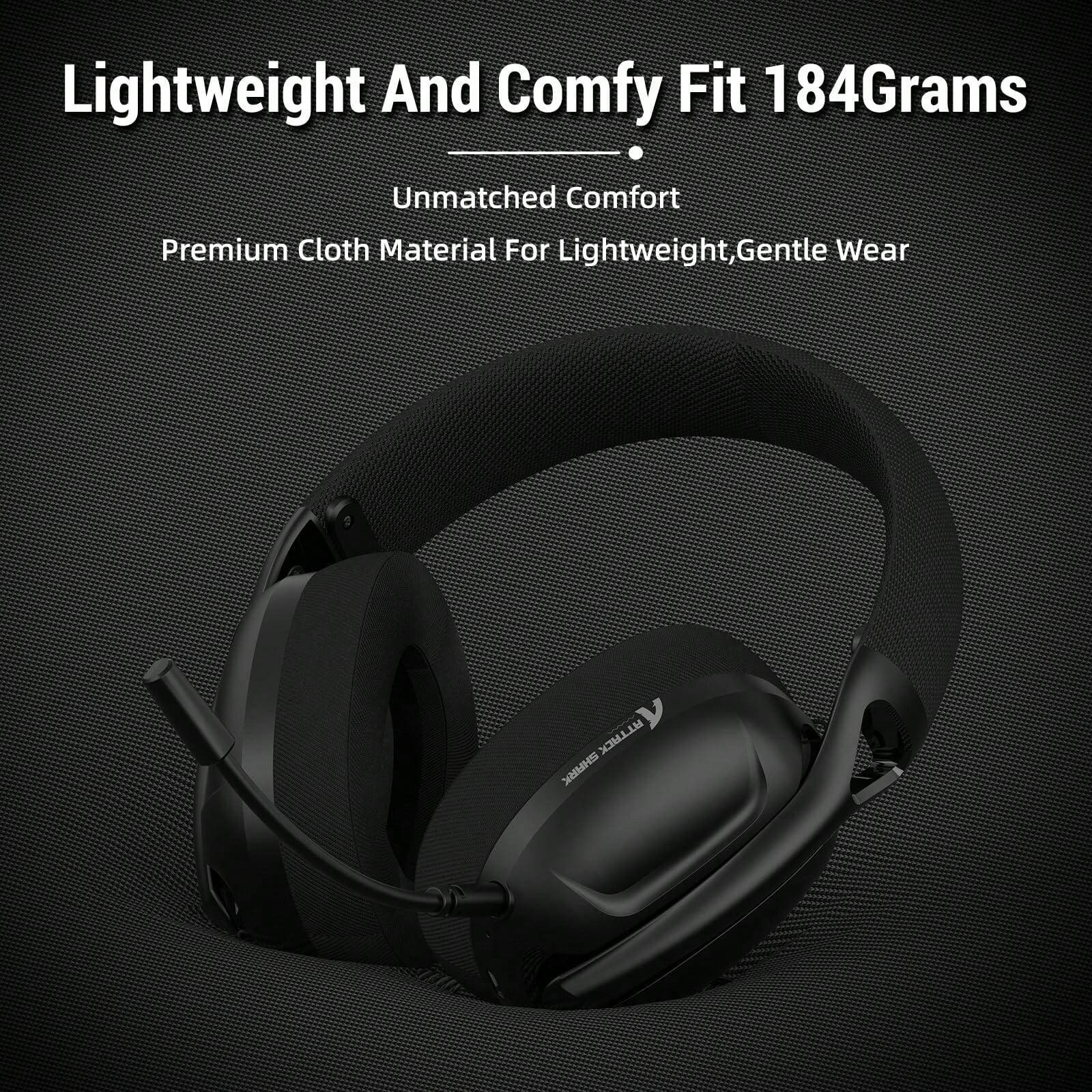 ATTACK SHARK L80 Wireless Gaming Headset Ultralight Over Ear With 2 ...