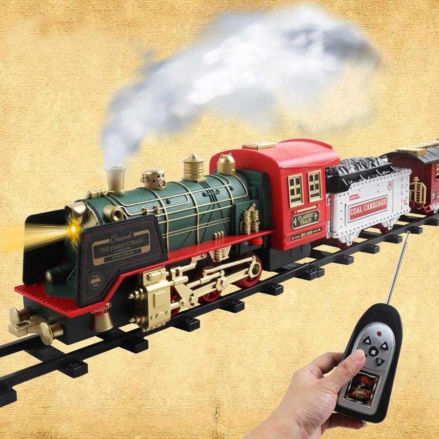 Train Set - Rechargeable Battery And Remote Control - Wagon And Track ...