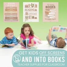 6 Boho Reading Posters For Classroom Reading Corner - Reading Corner ...