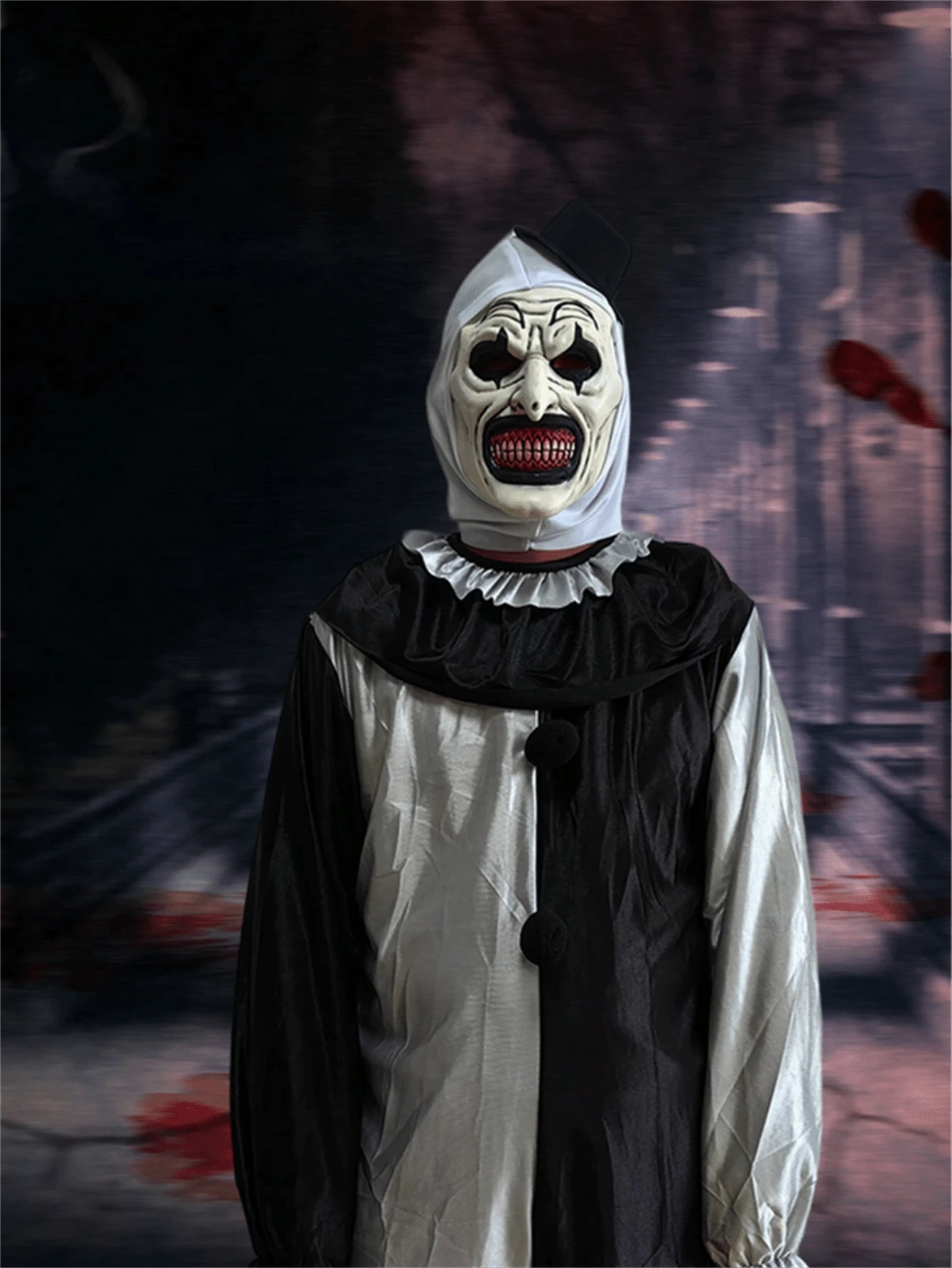 Terrifier Mask Art The Clown Costume Halloween Mask Scary Full Head ...