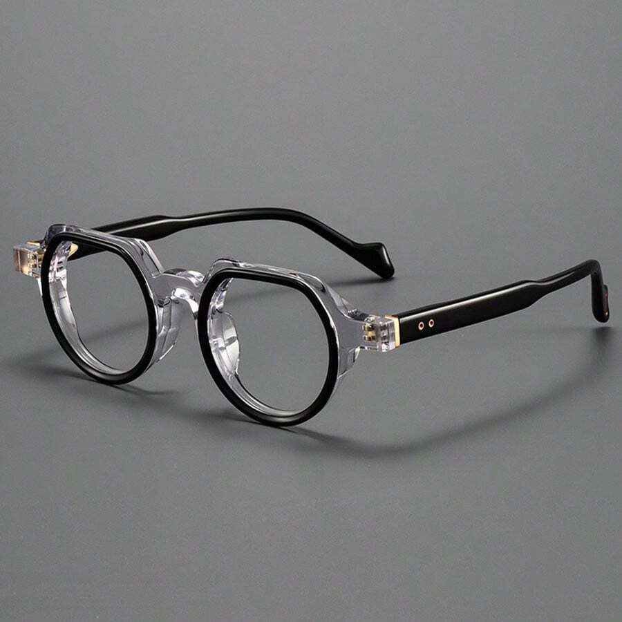 Solid Frame Vintage Tortoiseshell Square Eyeglasses For Men, Classic ...