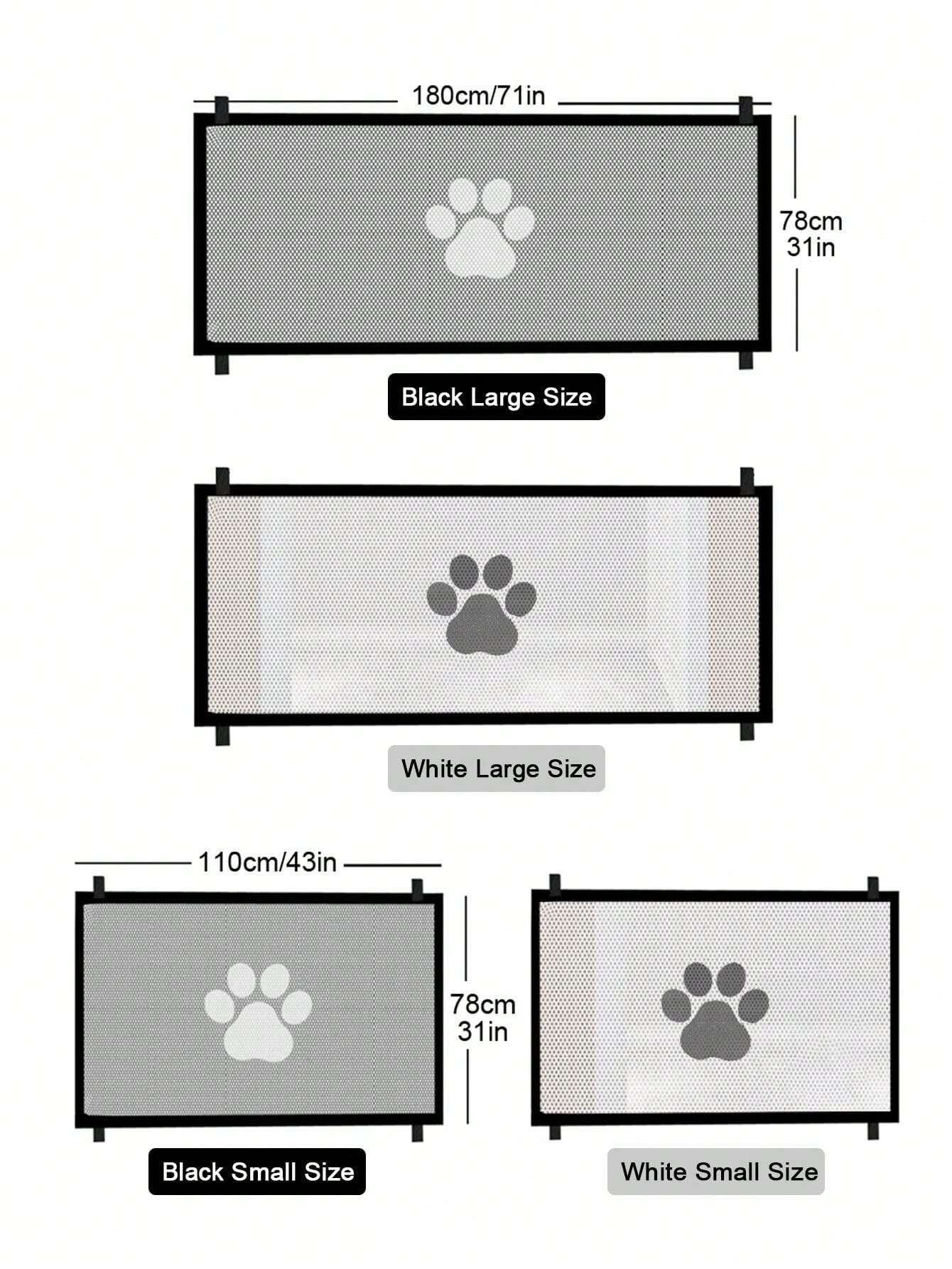 No-Drill Pet Fence Barrier Dog Isolation Net, Portable Foldable Dog ...