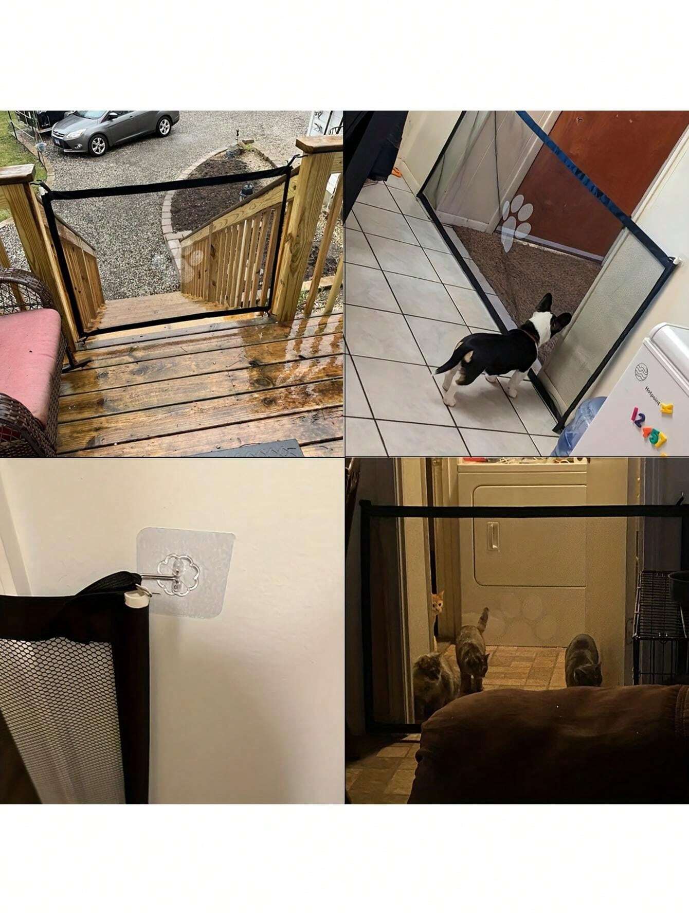 No Drilling Required Pet Divider Fence, Dog Isolation Net, Portable ...