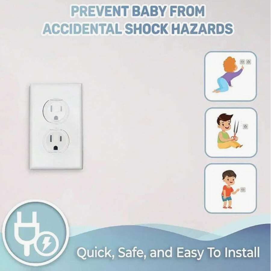 6pcs Baby Proof Electrical Outlet Plugs, Child Safety Cover Protectors ...