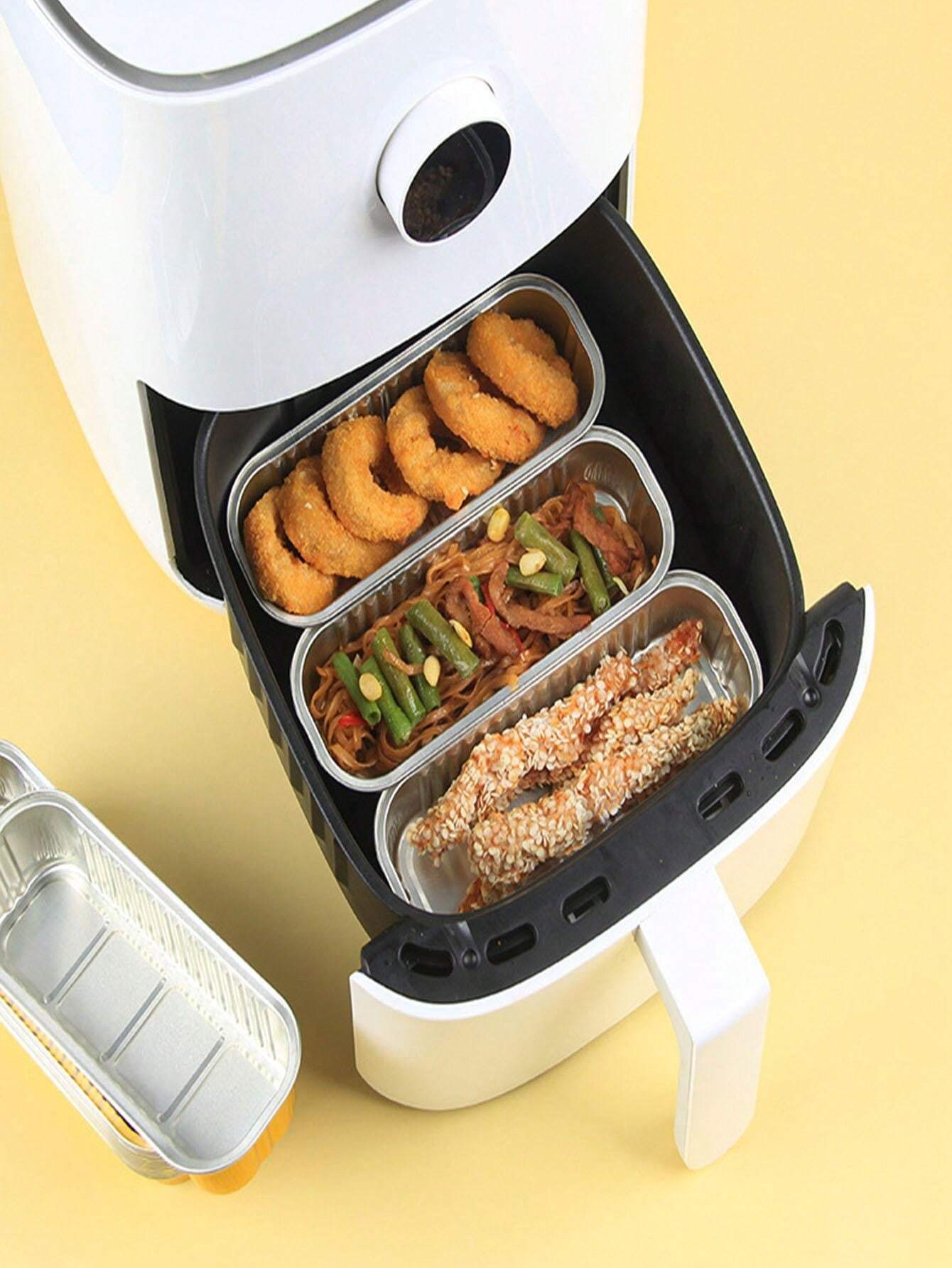 Caja dorada para uso doméstico, bandeja desechable de papel de aluminio en forma de queso y ...