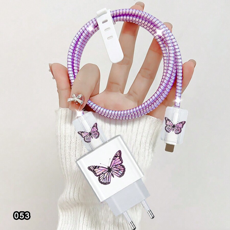 5pcs/Pack Butterfly Cable Protector Cover Compatible With Samsung 25W ...