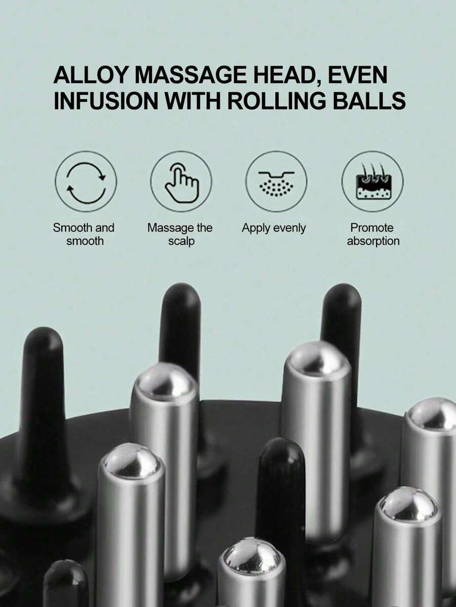 Hoofdhuid Elektrische Vloeistofgeleider Kam Ontlading Massage Kam Bal Massage Hoofd Behandeling ...