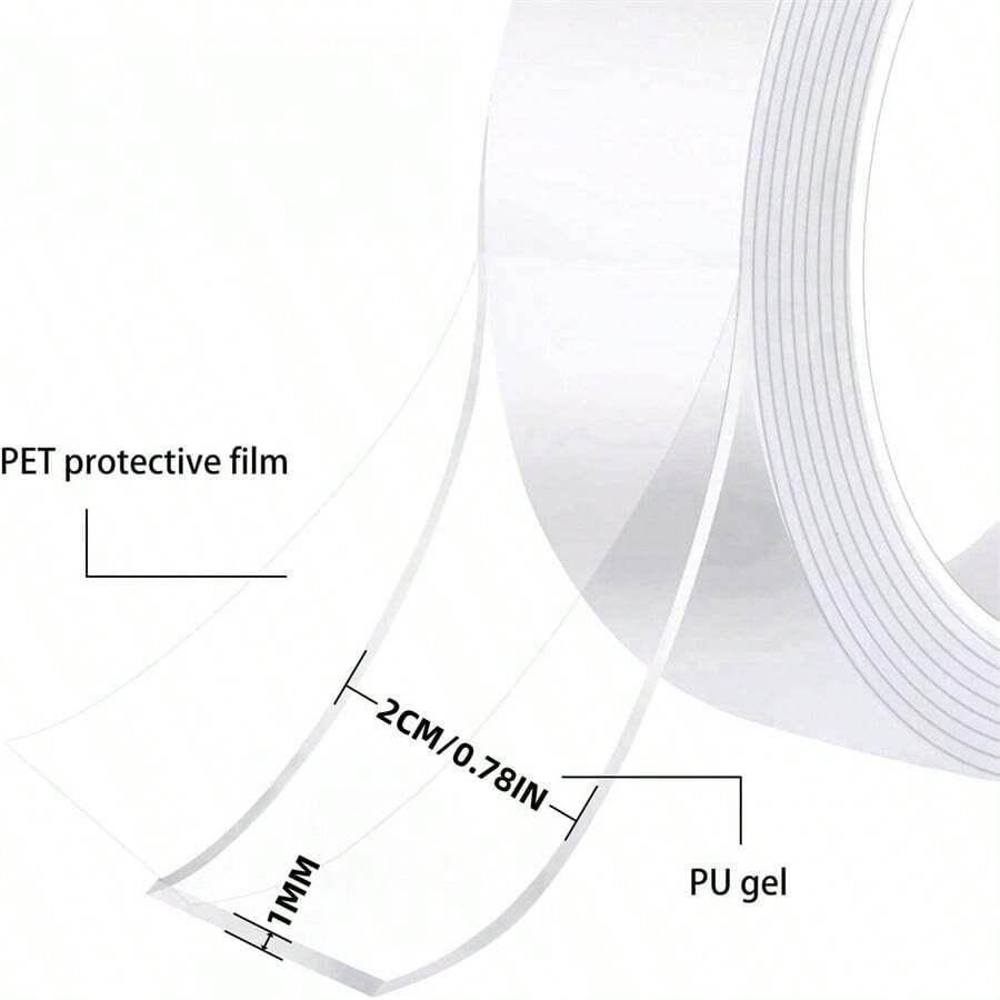 Ruban transparent nanométrique, ruban mural double face transparent ...