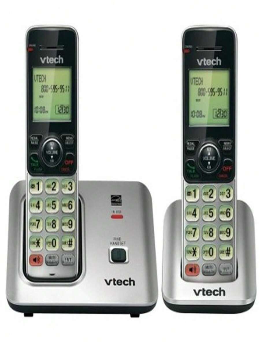 Vtech 80-8612-00 2 Handset Cordless Phone System CS6619-2 With Caller ...