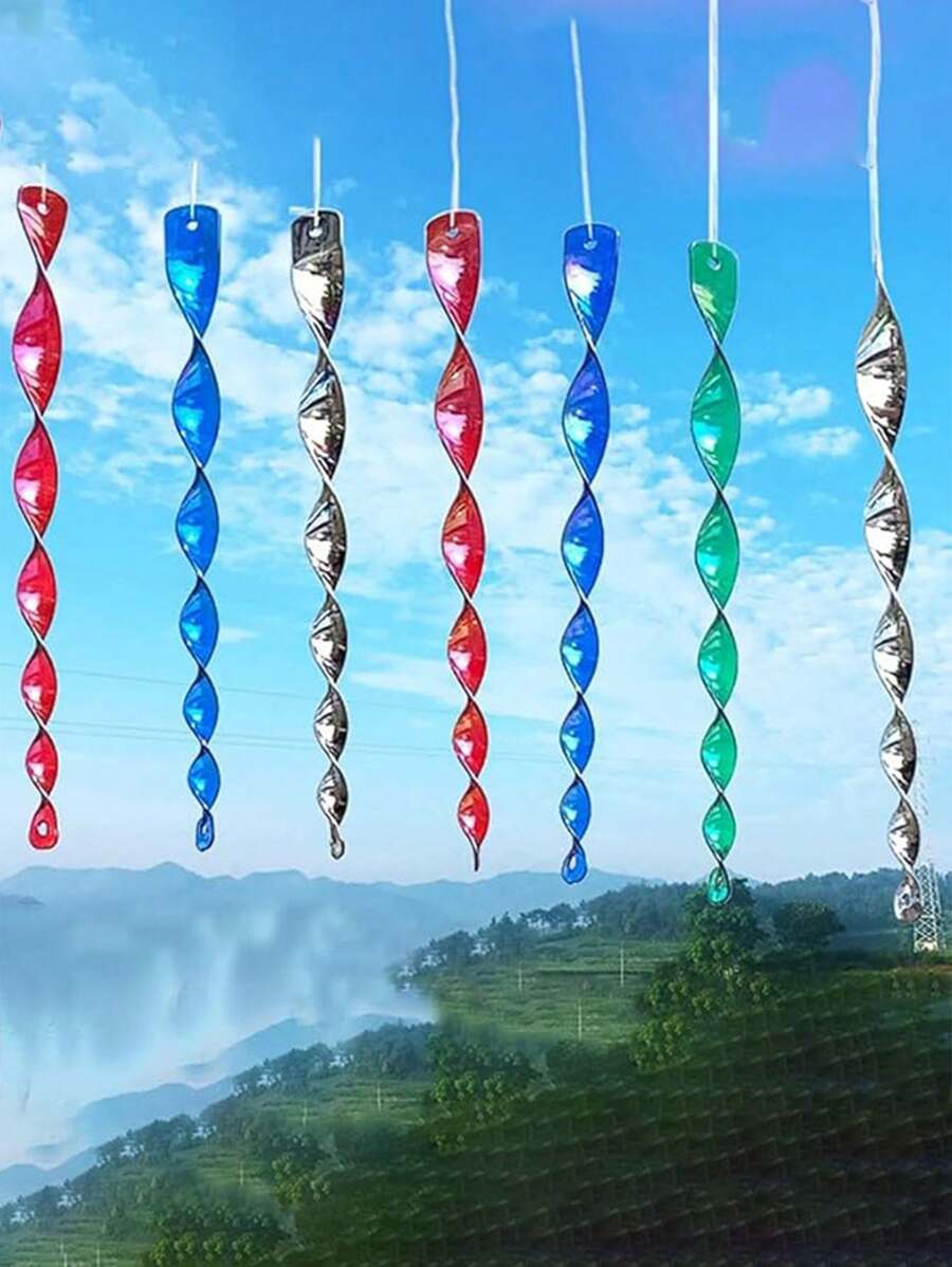 Multi-Function Colorful Bird Repellent Spiral Rotating Reflective ...