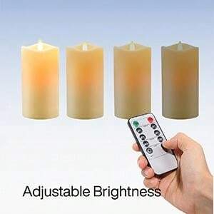 Hausware Set Of 12 Waterproof Outdoor Flameless Candles, Battery ...