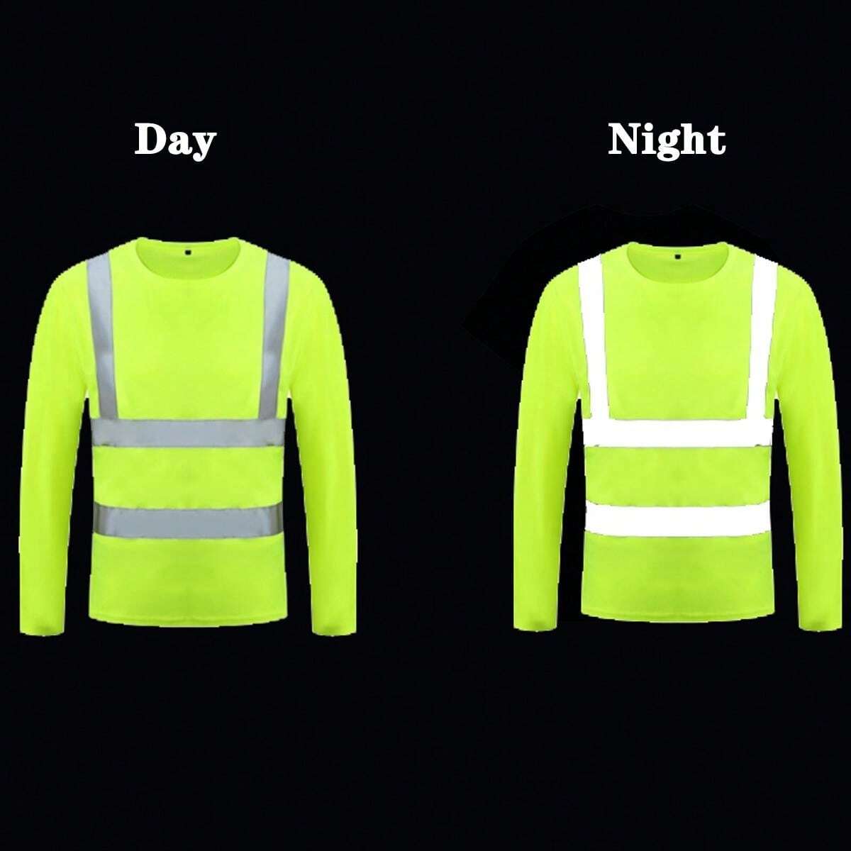 Reflective Strip Long Sleeve Work Uniform, Traffic Safety Workwear For ...