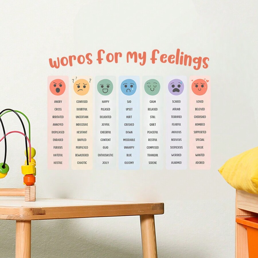 Words For My Feelings Wall Stickcer PVC Decals Self-Adhesive Emotion ...