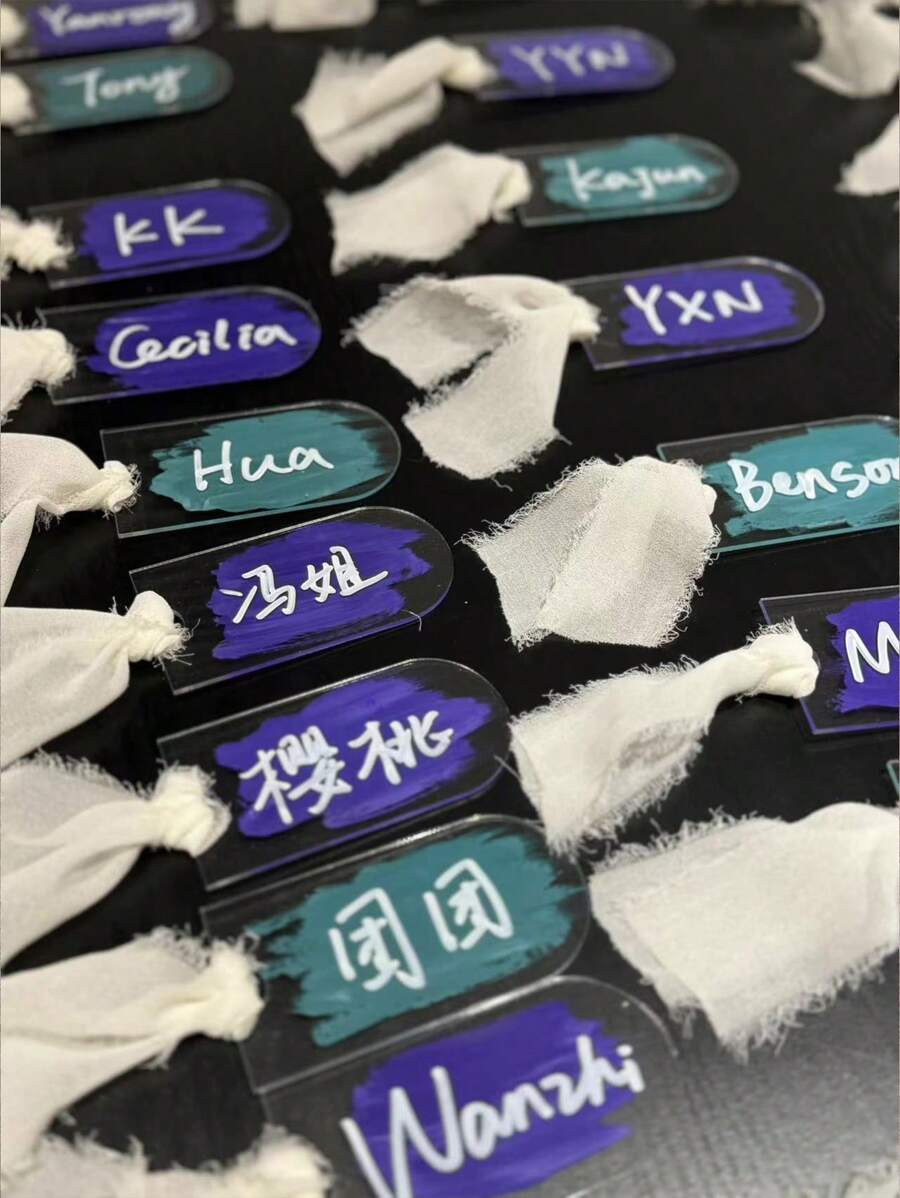 10/Pcs Wedding Seat Signs, Transparent Acrylic Wedding Chair Name Tag ...