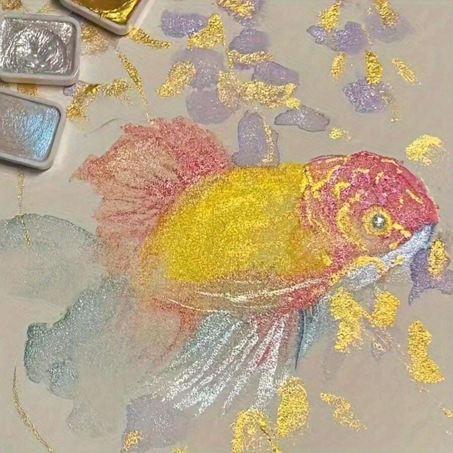 6-Color Pearl Watercolor Paint Set - Solid Packaging, Suitable For ...