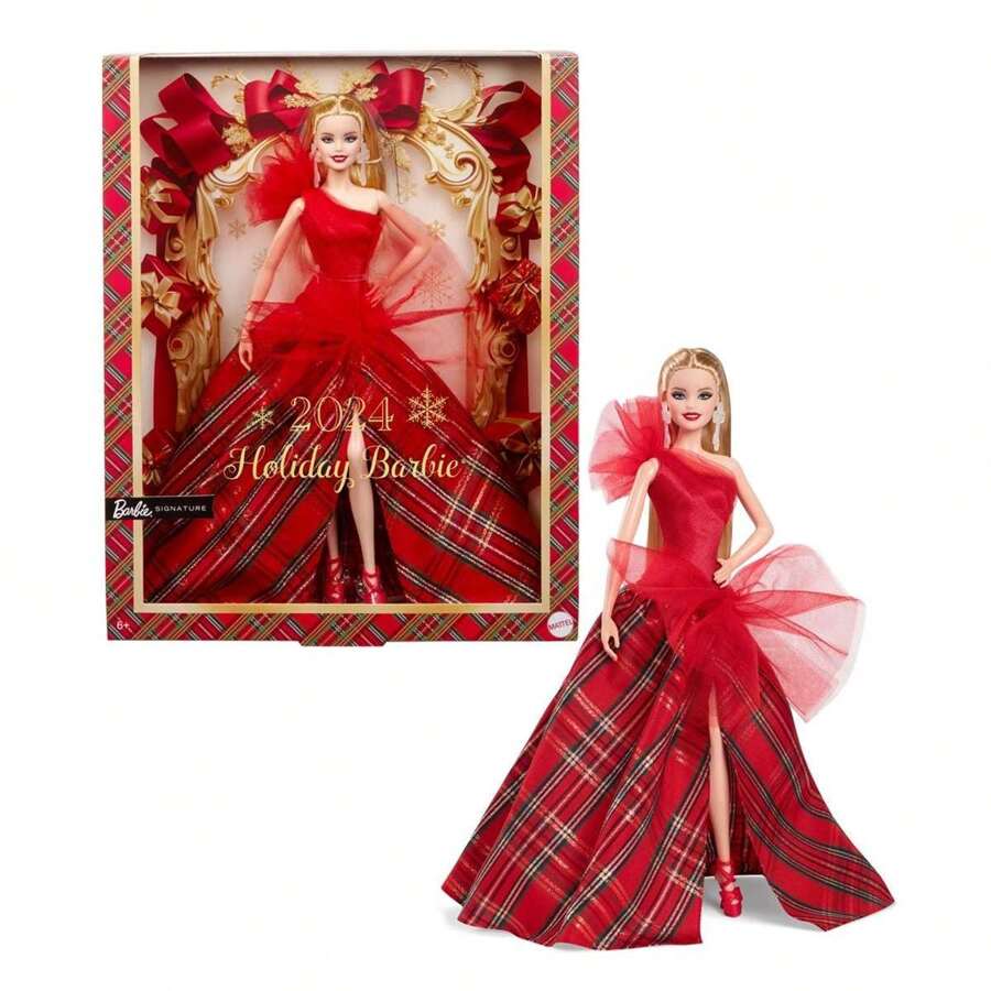 Poupée Barbie Collector Signature avec robe rouge à carreaux (Mattel ...