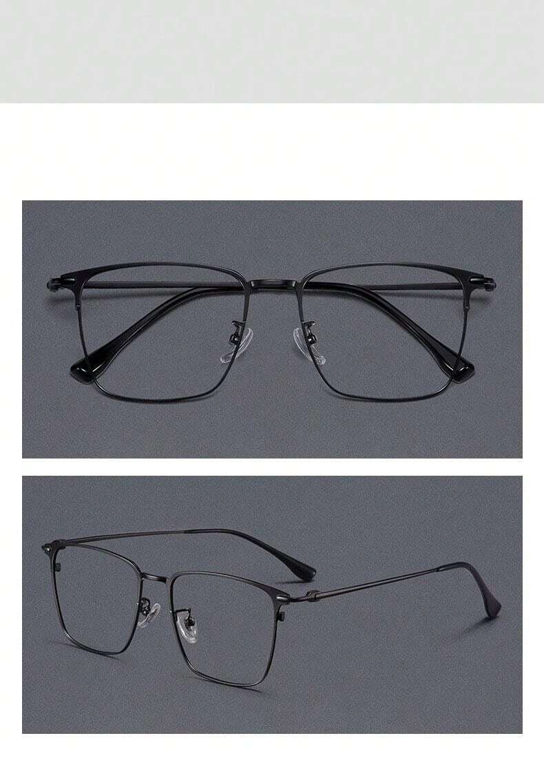 Titanium Framed Eyeglasses For Men, Super Lightweight Business Eyebrow ...
