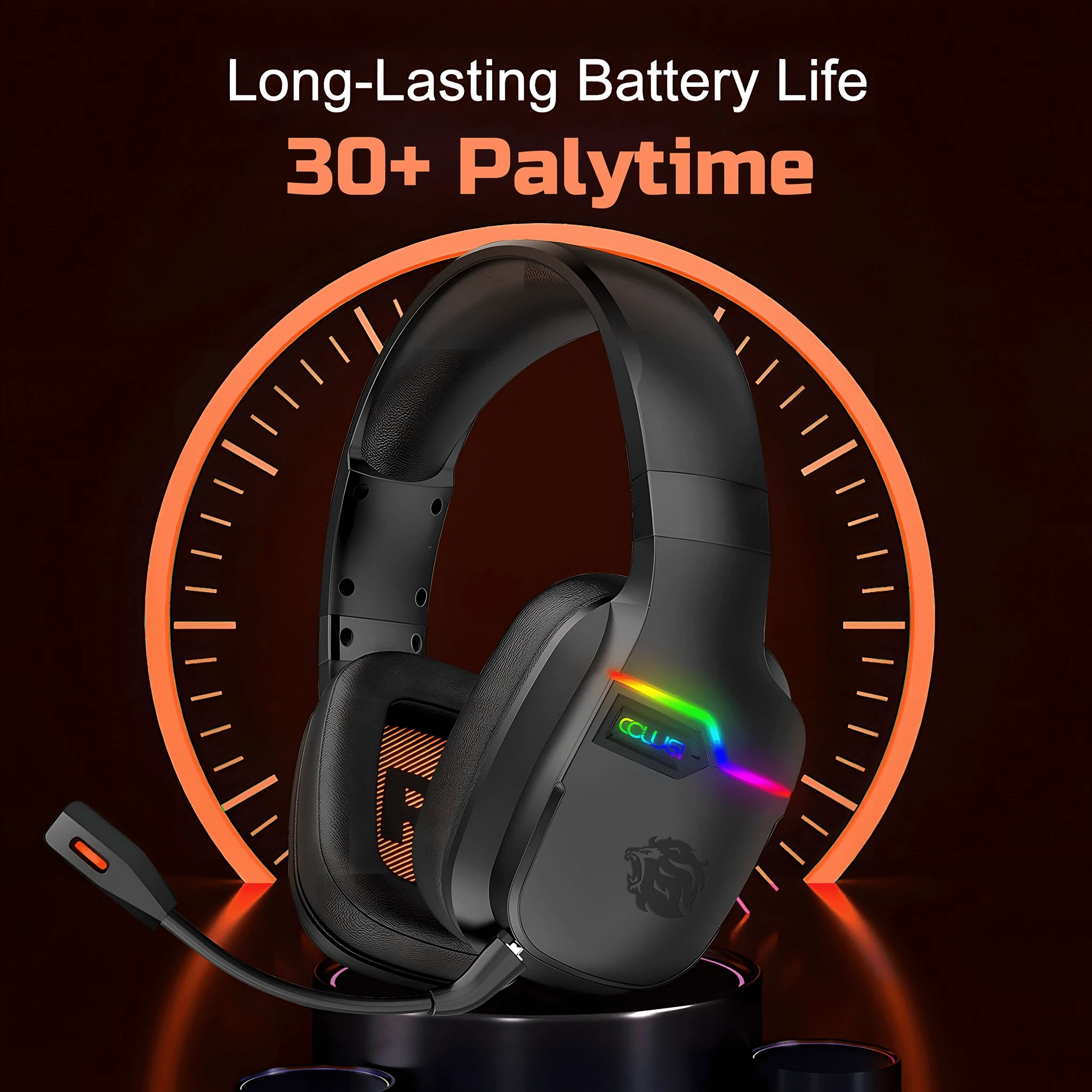 COLUSI Colusi Wireless Gaming Headset,30H Playtime With Detachable ...