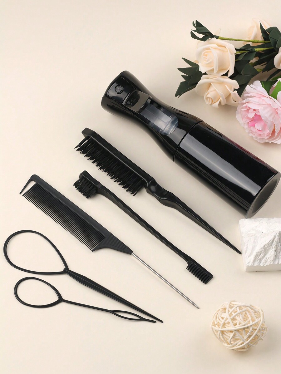 6-Piece Hair Styling Tool Set, Including Comb Kit & Continuous Spray ...