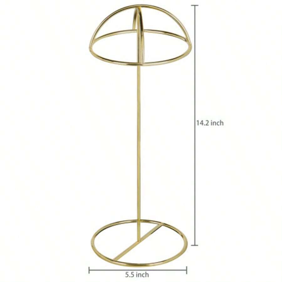 MyGift 2pcs Metal Brass Tone Wire Hat Rack, 14 Inch Freestanding Dome ...