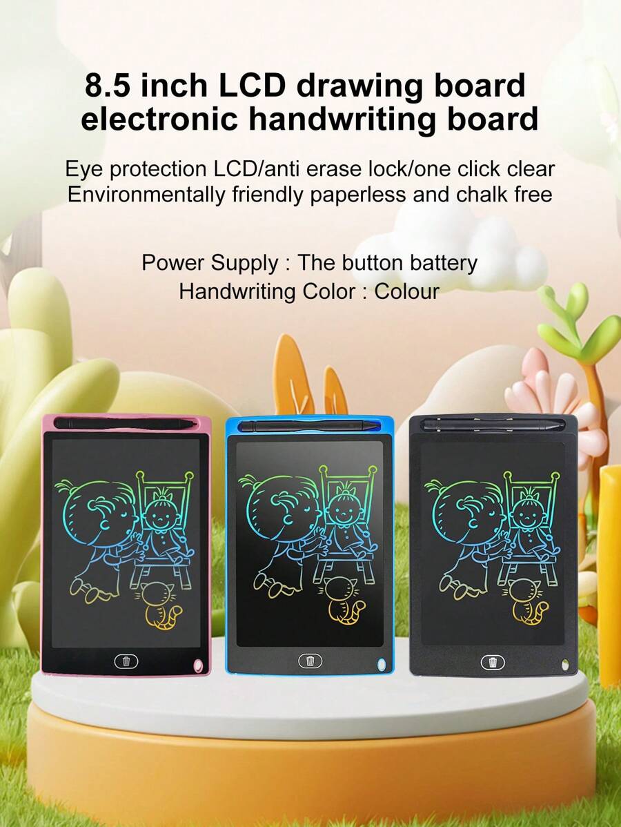 8.5 Inch Colorful E-Writing Tablet, Simple & Portable LCD Drawing Board ...