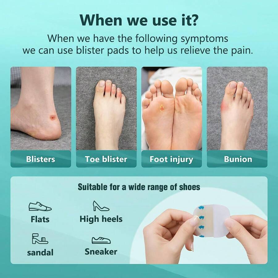 Professional Foot Care Tool Invisible Gel Blister Patch Relief Blisters ...