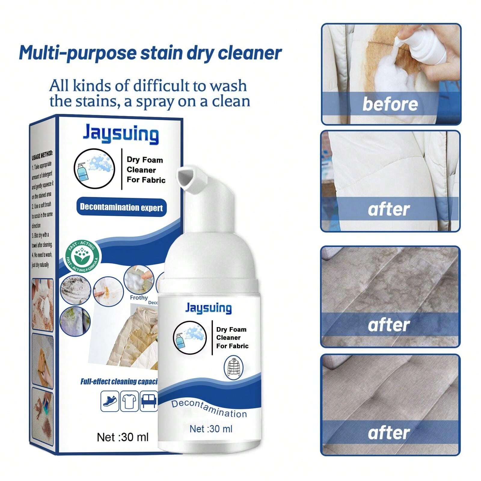 Limpiador de espuma - Limpia eficazmente las manchas difíciles en la ...