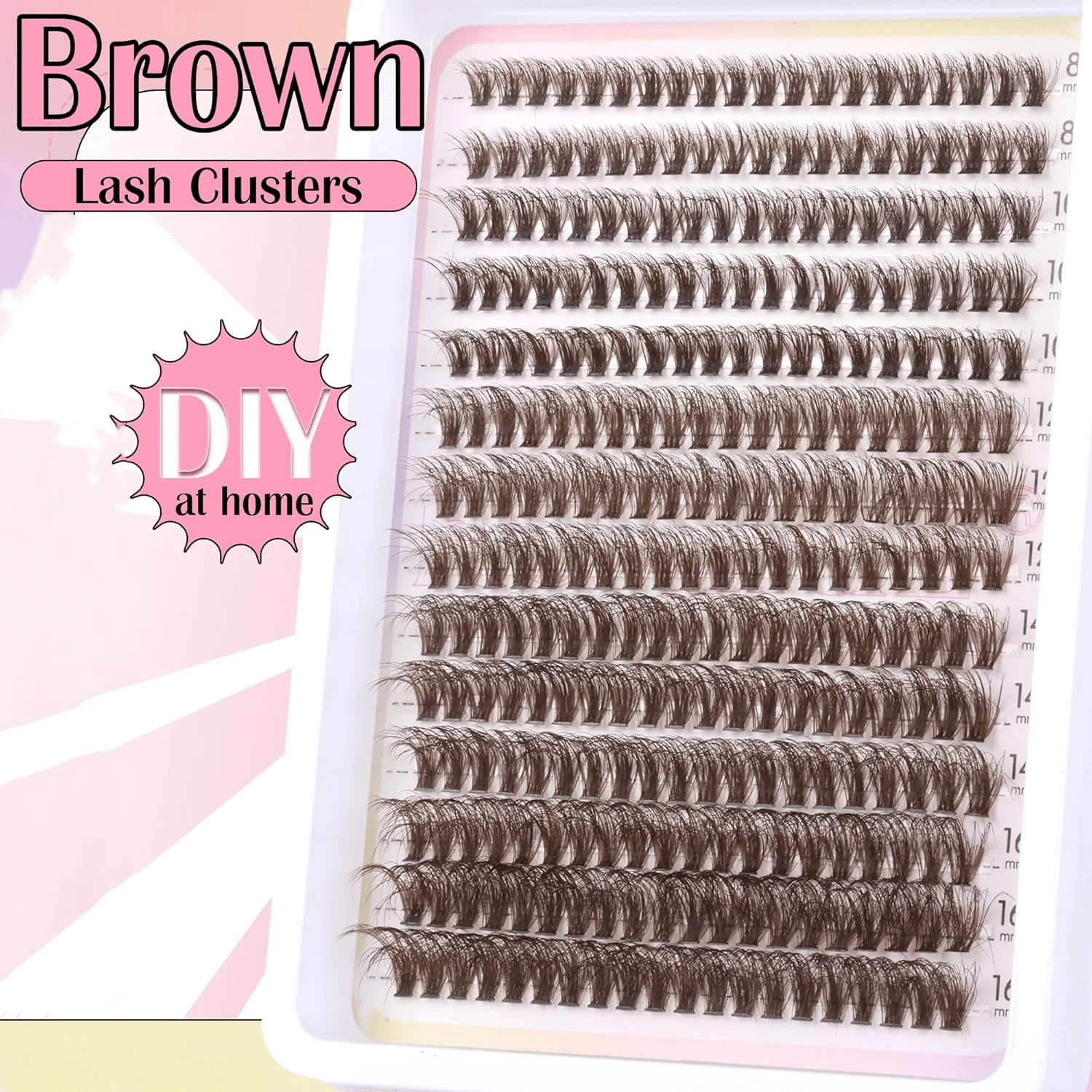 280 stuks Bruine Natuurlijke Look & Fluffy Faux Mink Wimpers ...