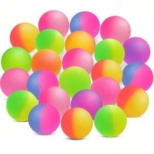 24PCS Two-Color Frosted Bouncy Balls 4 Styles 32mm Balls In Bright ...
