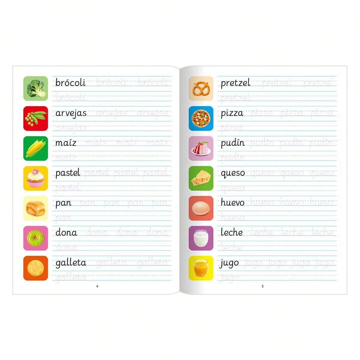 Conjunto de 5 peças de cadernos de prática de caligrafia infantil em ...