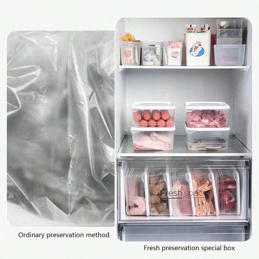 2000ml Refrigerator Storage Box, Containing Meat, Frozen And Fresh ...
